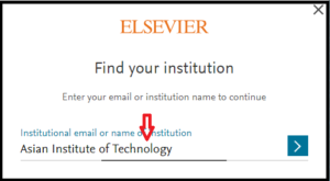 How to create an Elsevier Account – Asian Insitute of Technology Library