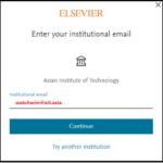 How to create an Elsevier Account – Asian Insitute of Technology Library