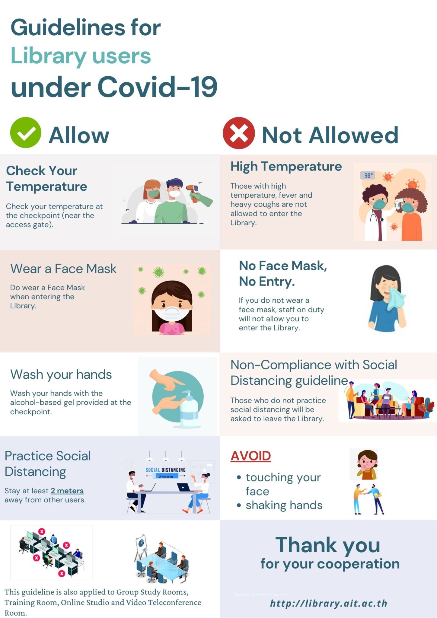 Library Reopening 1 Feb. 2021 – Asian Insitute of Technology Library